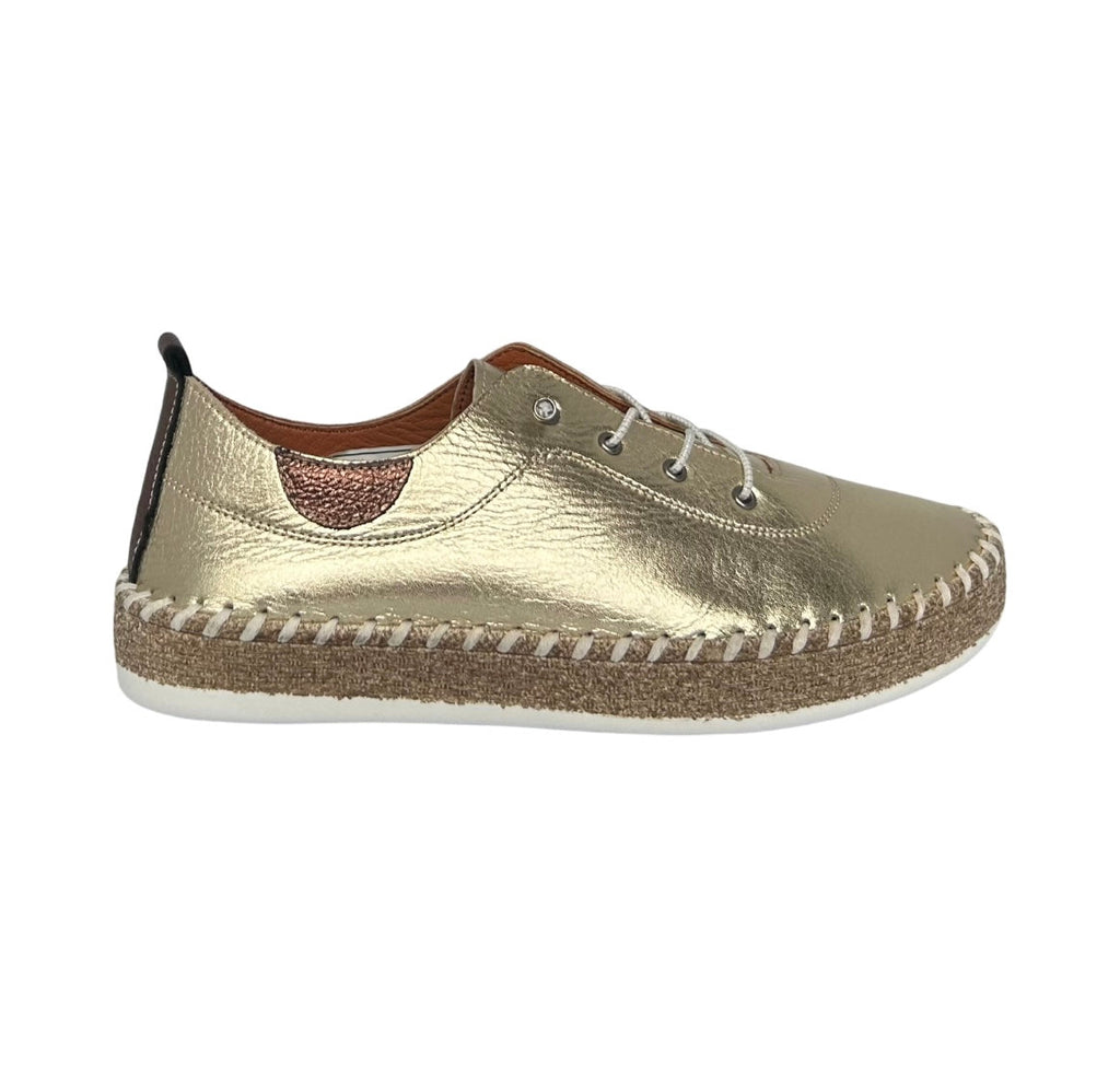 Modella Ivy Leather Plimsoll Gold – Wards Shoe Shops Ltd